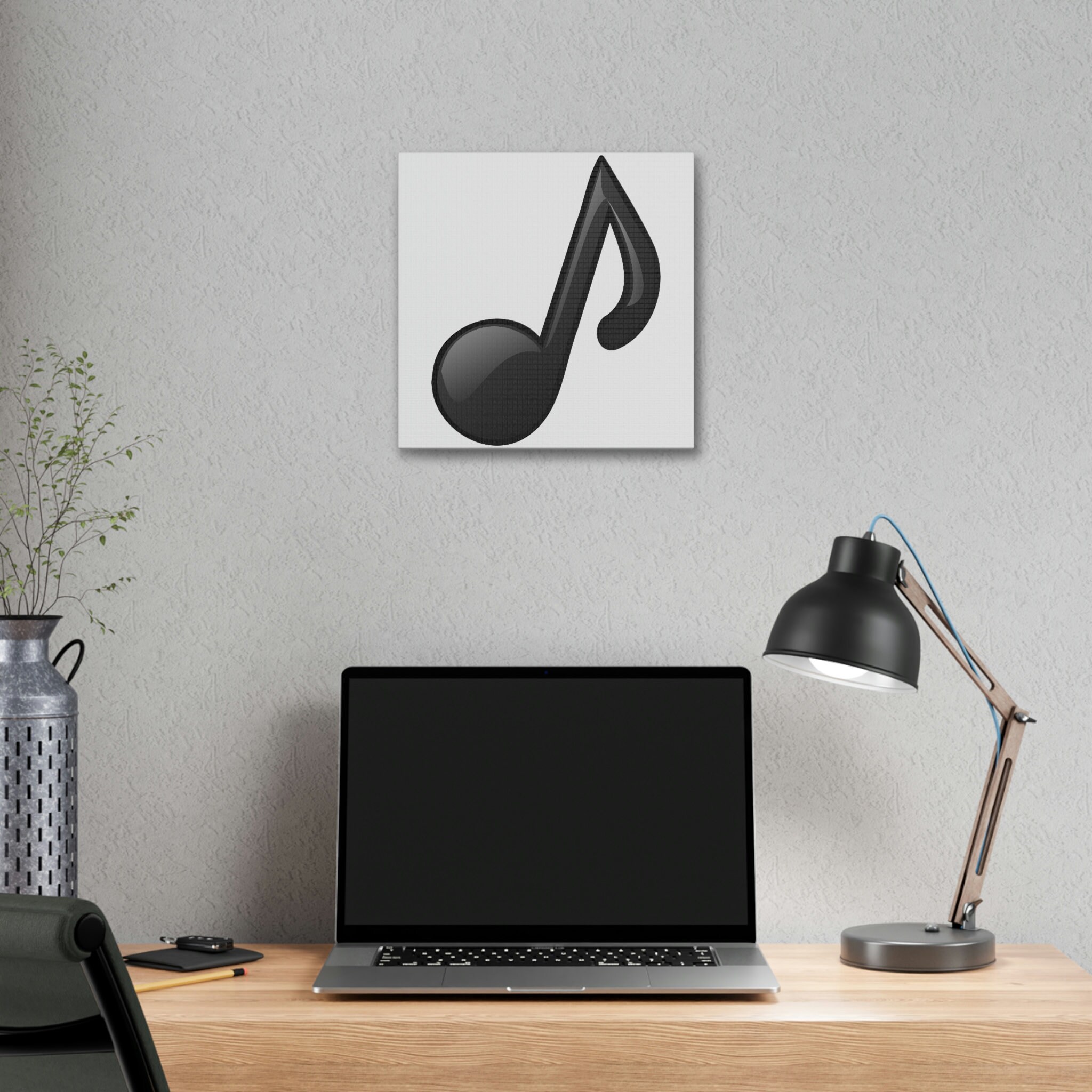 Musical Note Emoji Canvas - Emoji Wall, Emoji Canvas Art, Emoji Posters ...