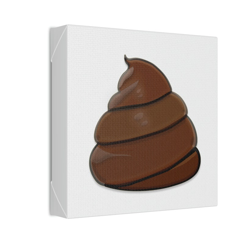 Pile of Poo Emoji Canvas - Emoji Wall Canvas, Emoji Decal, Emoji Canvas ...