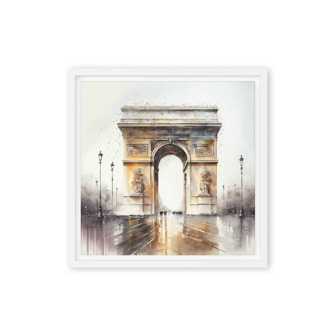 Arc De Triomphe - Paris France (framed Canvas) - Etsy