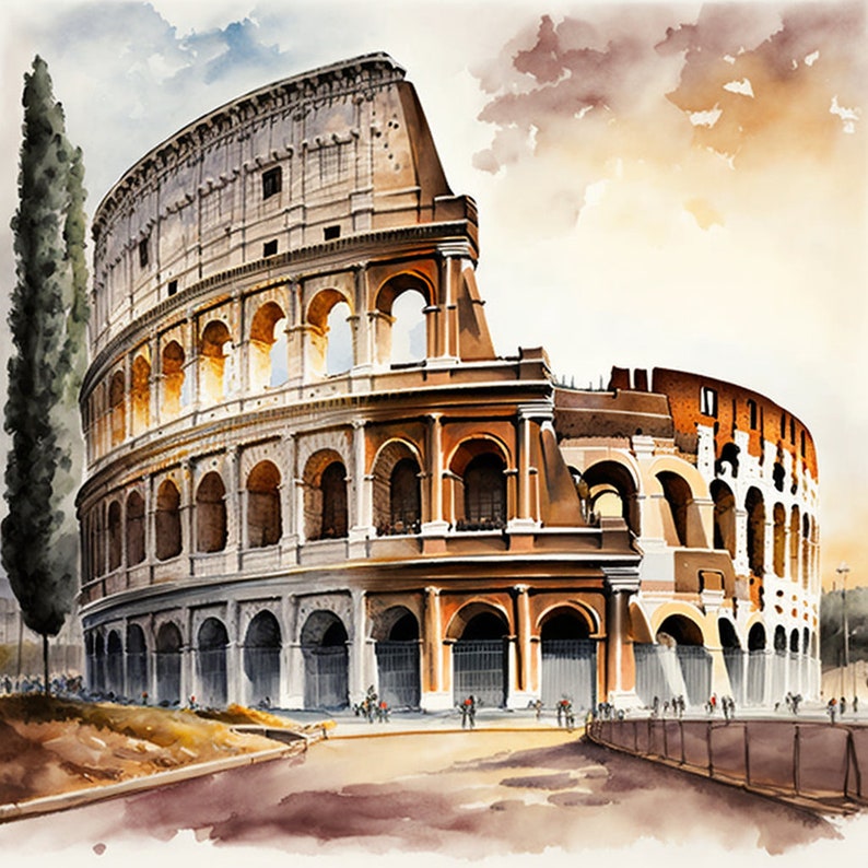 Colosseum - Rome Italy (digital Print) - Etsy