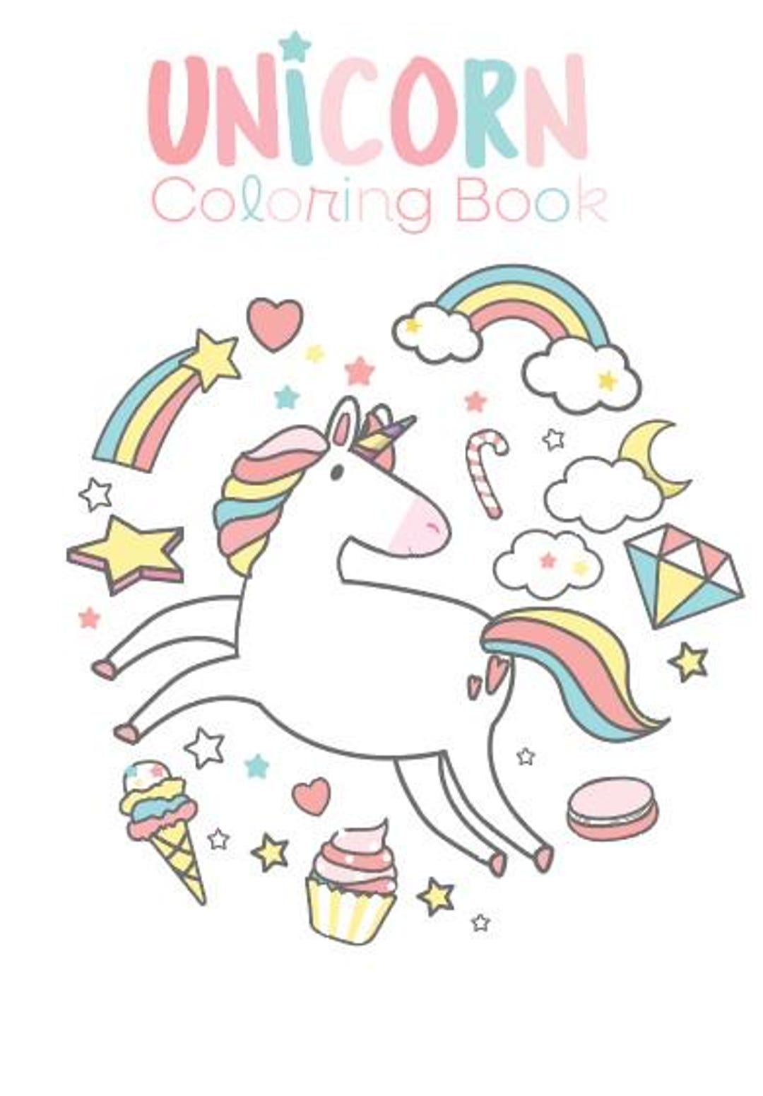 Unicorn Coloring Book - Etsy