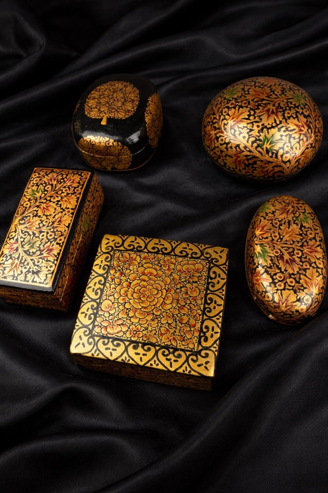 Hand Painted Trinket Boxes Set: Mini Decorative Storage Boxes - Etsy
