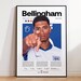 Bellingham Poster, England Footballer Print, Soccer Gifts, Sports ...
