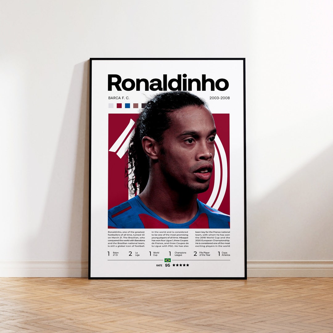 Ronaldinho Poster, Ronaldinho Soccer Poster, Soccer Gifts, Sports ...