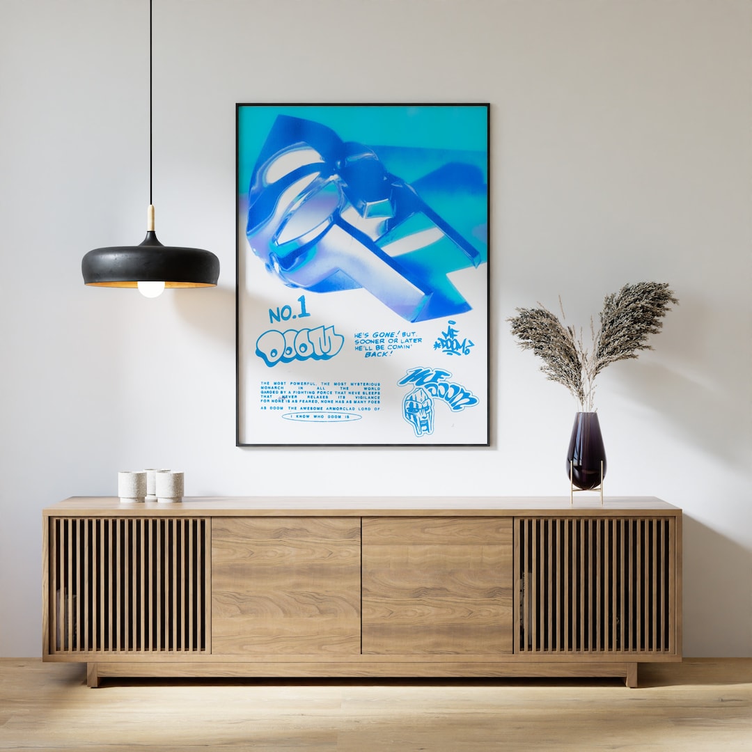 MF Doom Poster, Mf Doom Wall Art, Trendy Poster, Hip Hop Wall Art,music ...