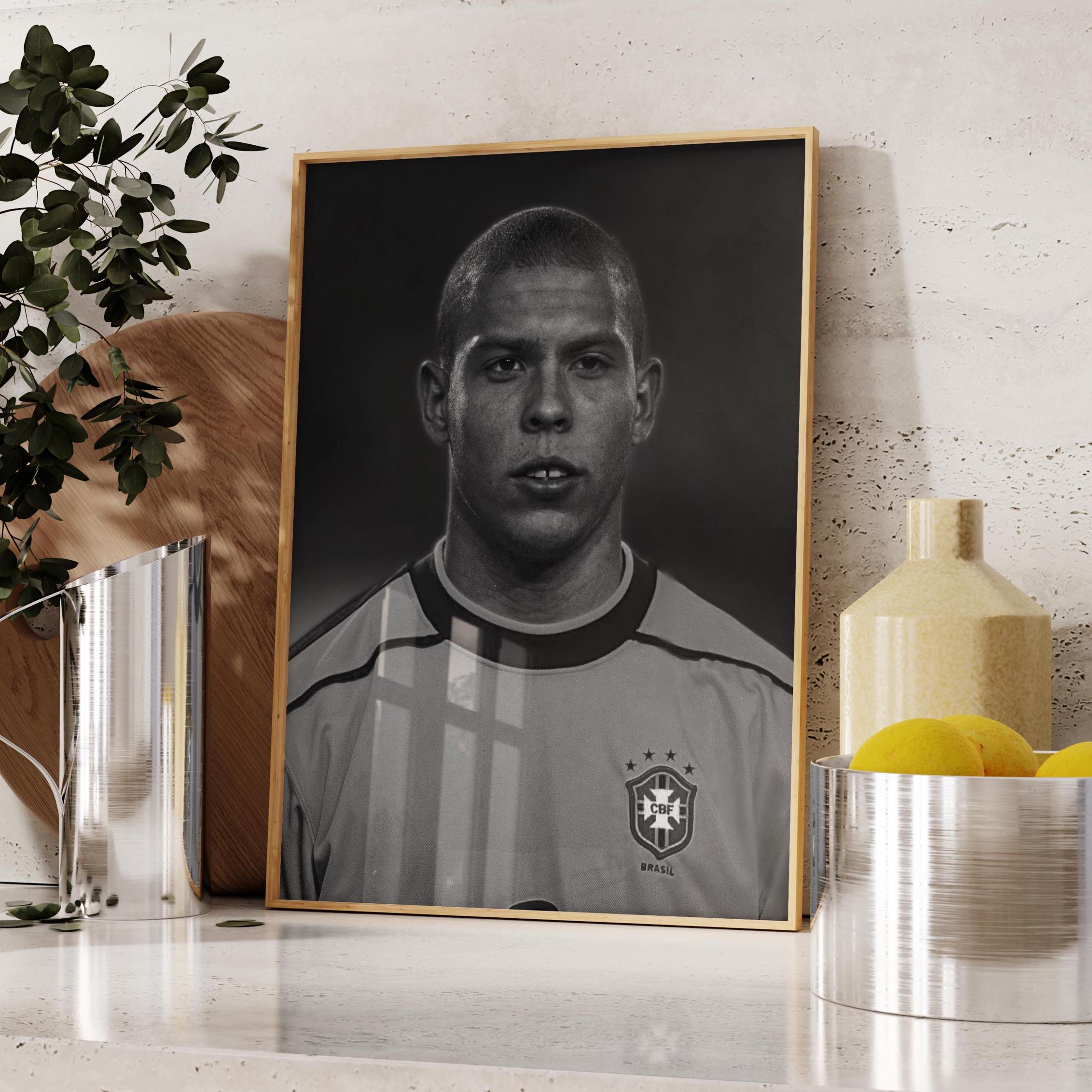 Ronaldo Fenomeno Poster Art Print, Ronaldo Nazario Wall Decor, Soccer ...