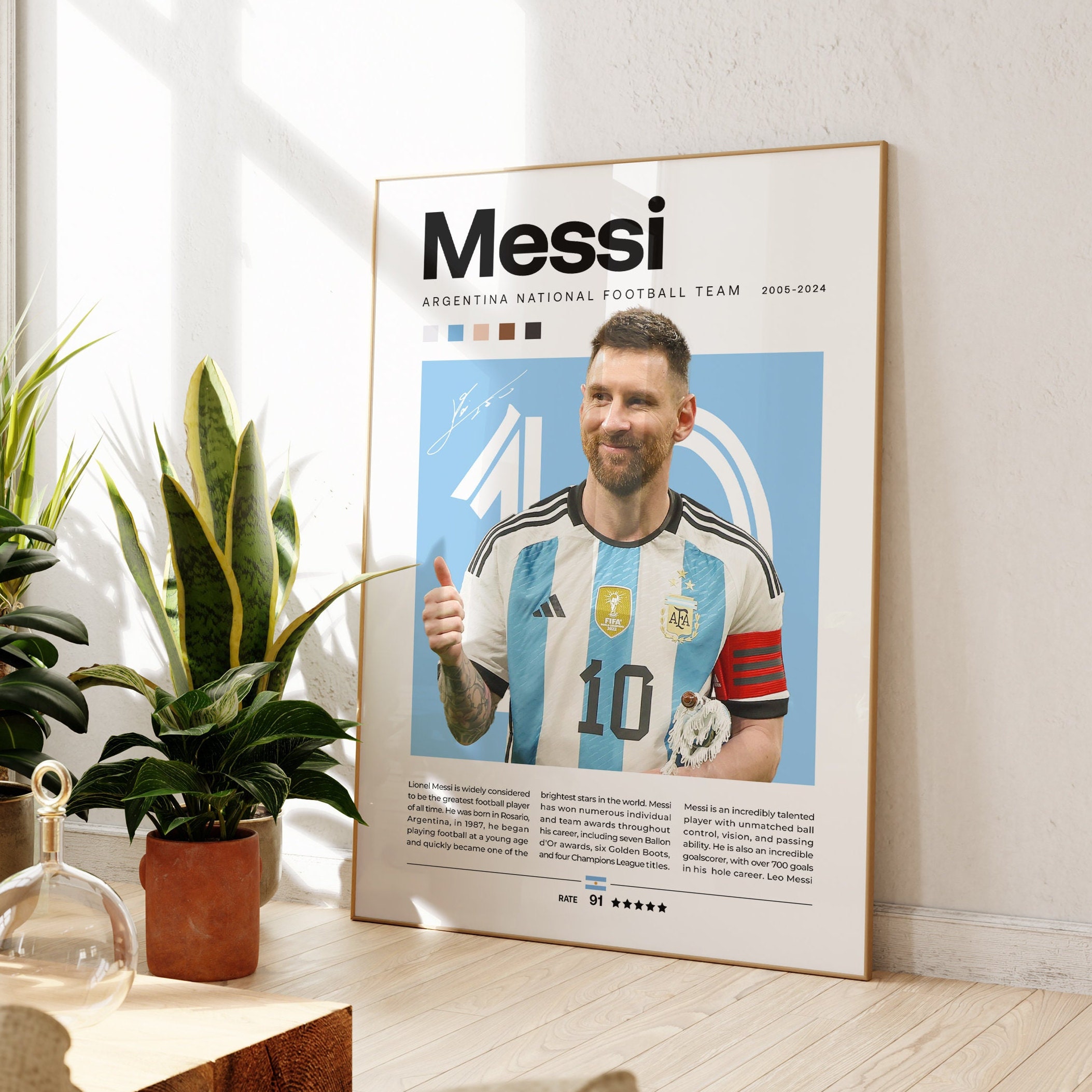 Lionel Messi Poster, Argentina Soccer Print, Soccer Gifts, Sports ...
