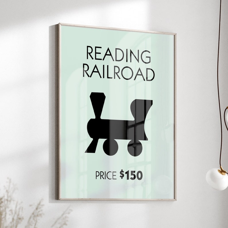 Retro Monopoly Inspired Water Works Printable Alternative - Etsy