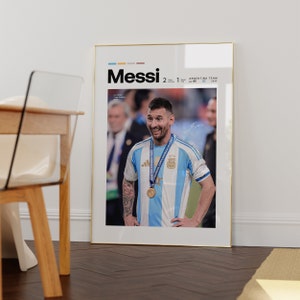 Lionel Messi Poster, Argentina Soccer Print, Soccer Gifts, Sports ...