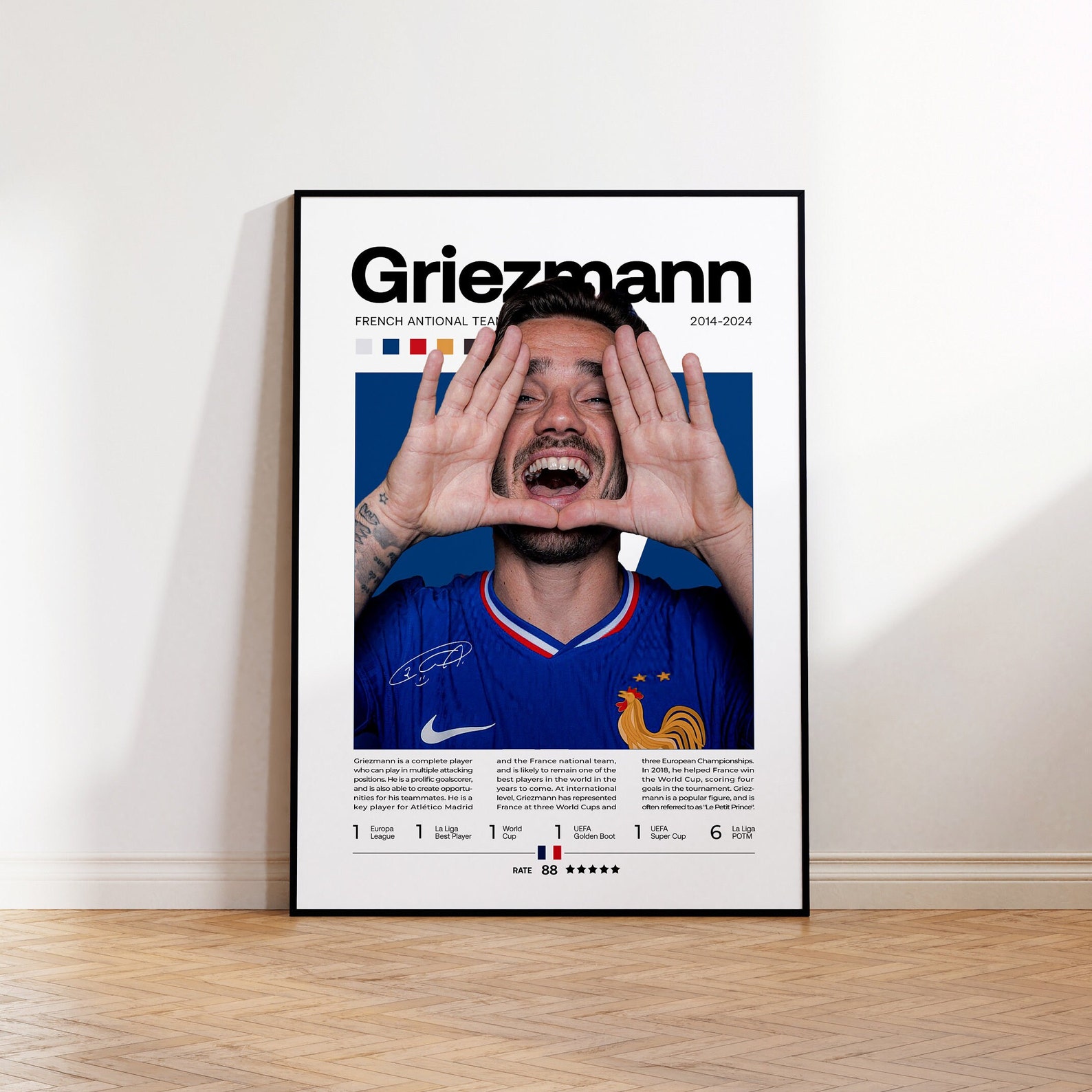 Antoine Griezmann Poster, French Footballer, Soccer Gifts, Sports ...