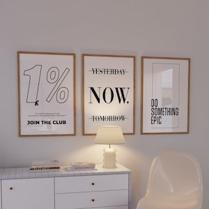 Office Wall Art, Set of 6, Printables, Home Office Decor, Motivational ...