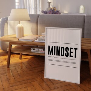 Minimalist Motivation Focus Print Set, Motivational Hard Work Office ...