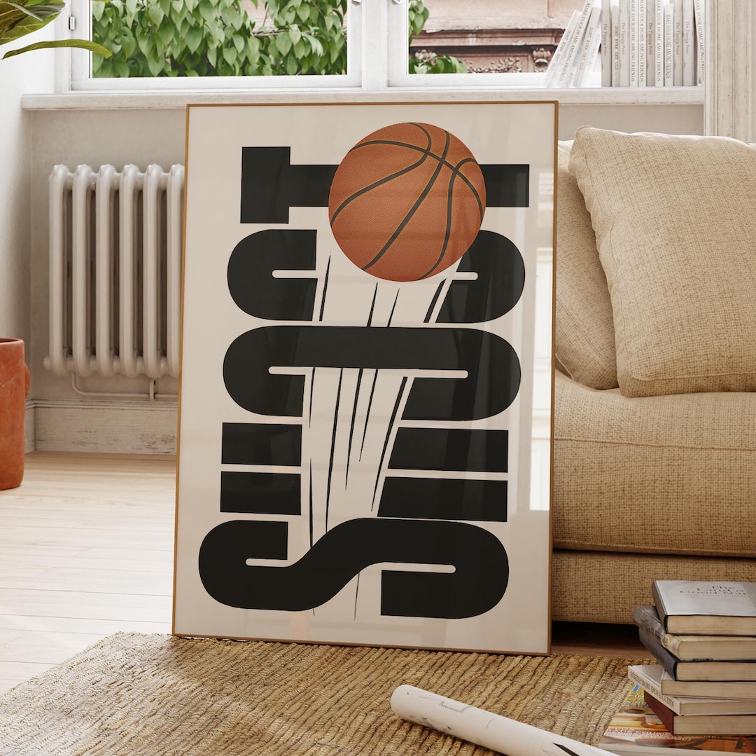 Minimalist Basketball Poster, Basketball Wall Art, Basketball Gift ...