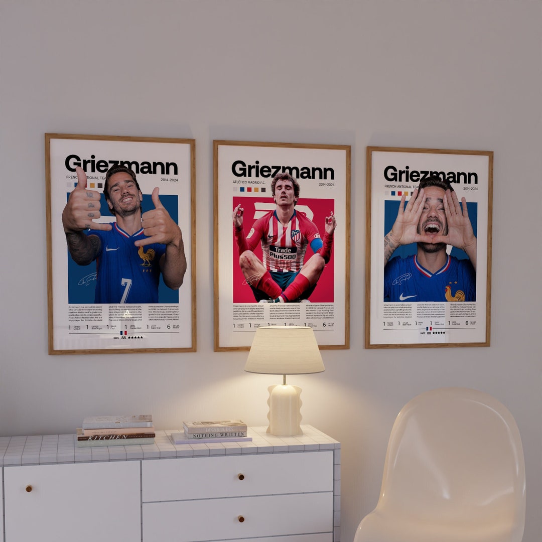 Antoine Griezmann Poster, French Footballer, Soccer Gifts, Sports ...