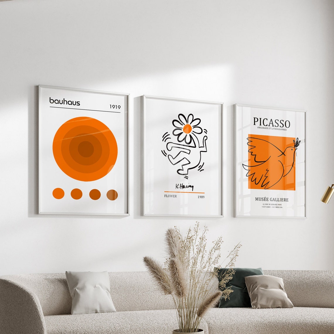 Gallery Wall Art Set of 3 Posters, Picasso Poster, Bauhaus Print ...