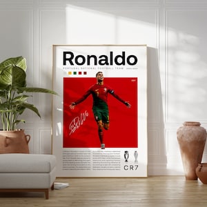 Cristiano Ronaldo Set of 3 Poster, Portugal Football Print, Sports ...