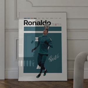 Cristiano Ronaldo Set of 3 Poster, Ronaldo Football Print, Sports ...