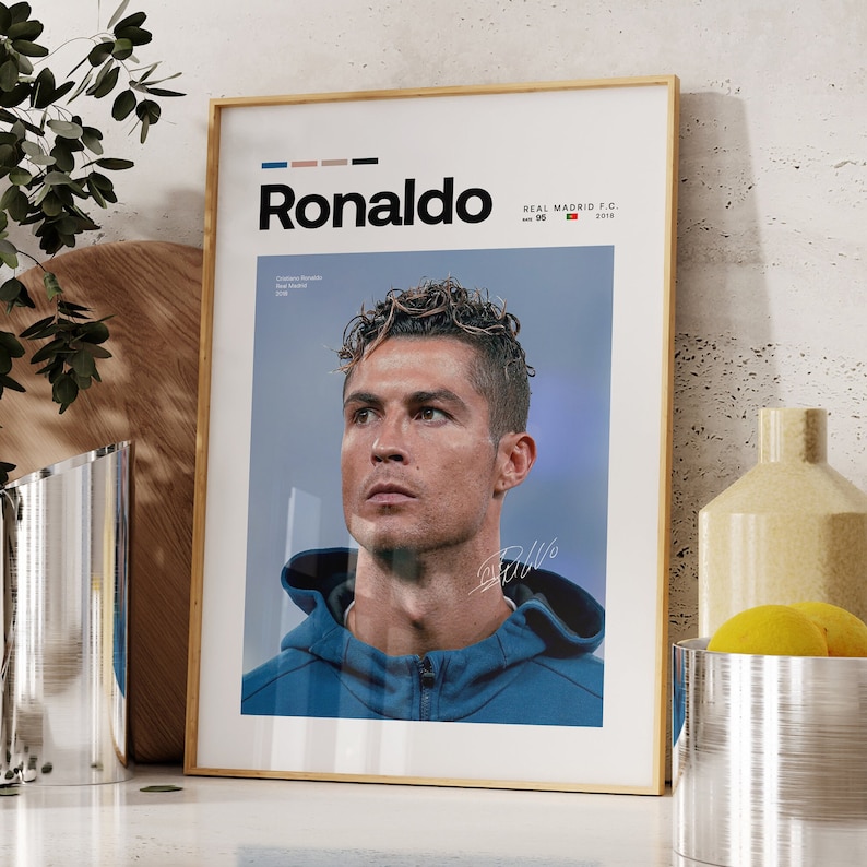 Cristiano Ronaldo Set of 3 Poster, Portugal Football Print, Sports ...