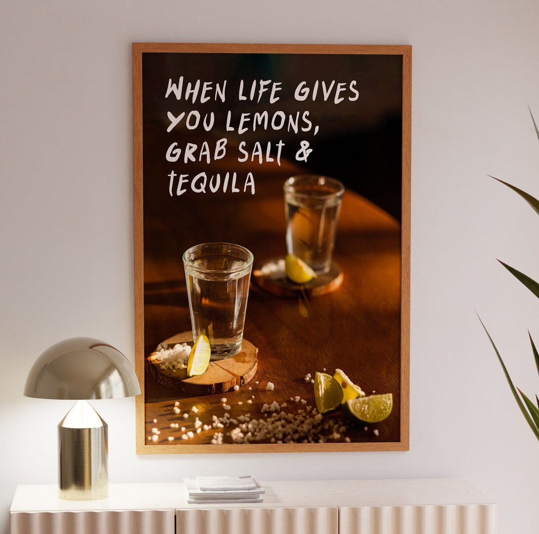 Tequila Poster Bar Art Retro Print Liquor Decor Print Tequila - Etsy