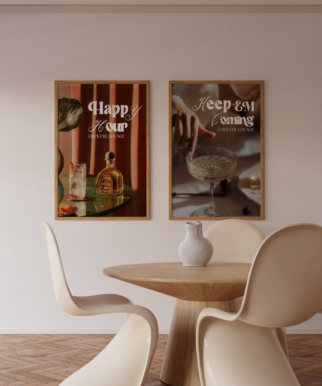 70s COCKTAIL Gallery Wall Art Set,bar Cart Prints,retro Cocktail Wall ...