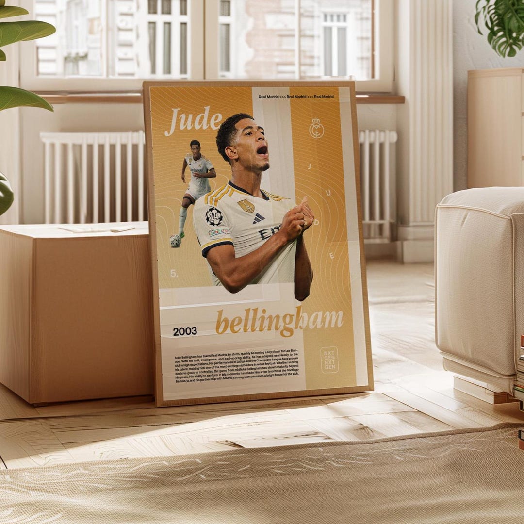 Jude Bellingham Poster, Soccer Gifts, Sports Poster, Football England ...