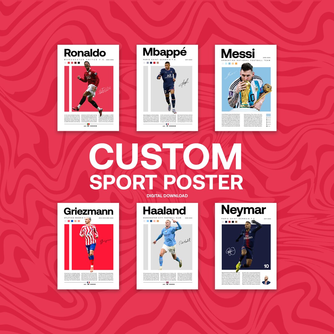 Custom Sports Poster, Sports Gift, Basketball Poster, Soccer Poster ...