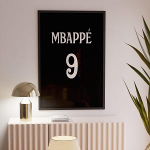 Kylian Mbappé Poster, Mbappe Poster, Soccer Gifts, Sports Poster ...