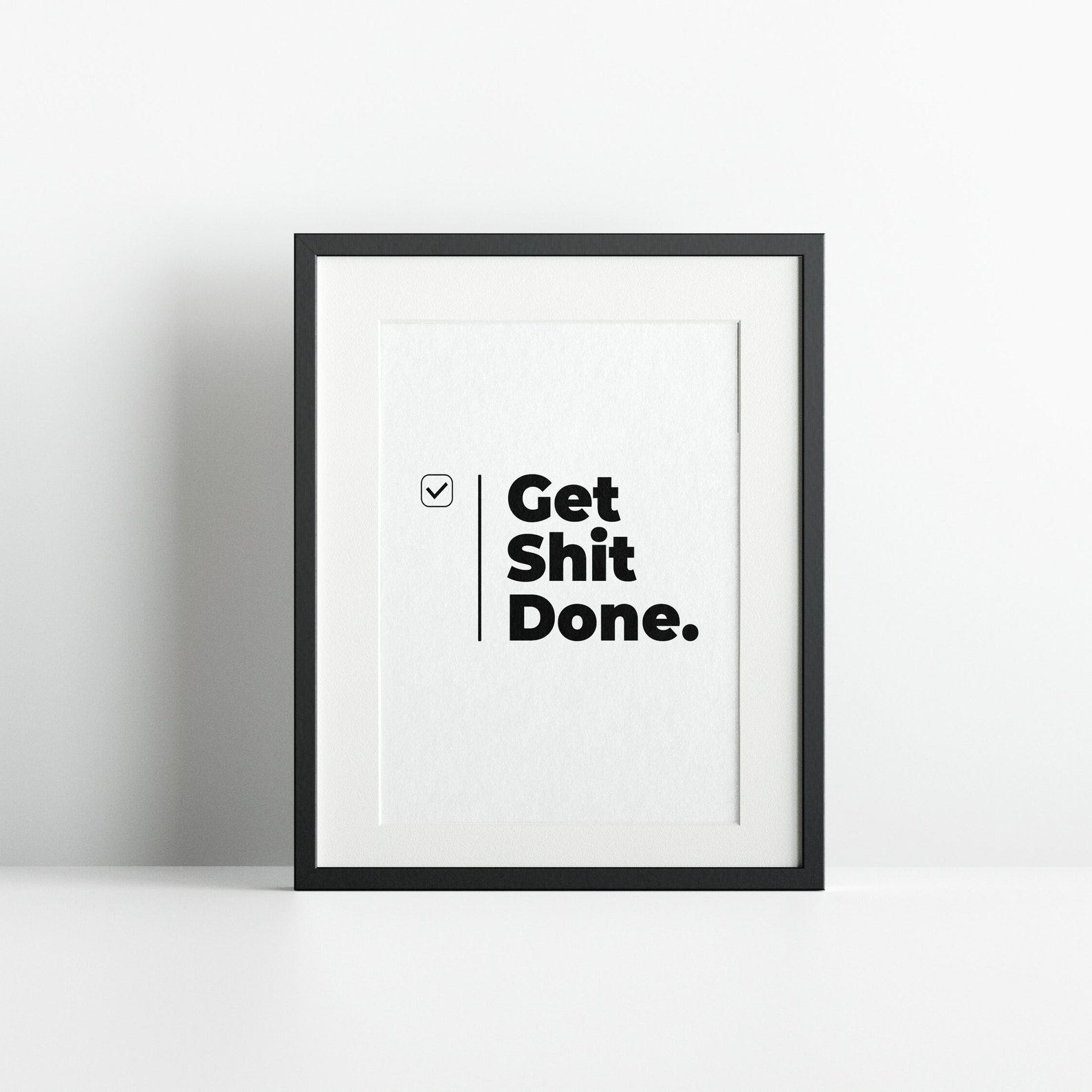 Minimalist Motivation Focus Print Set, Motivational Hard Work Office ...