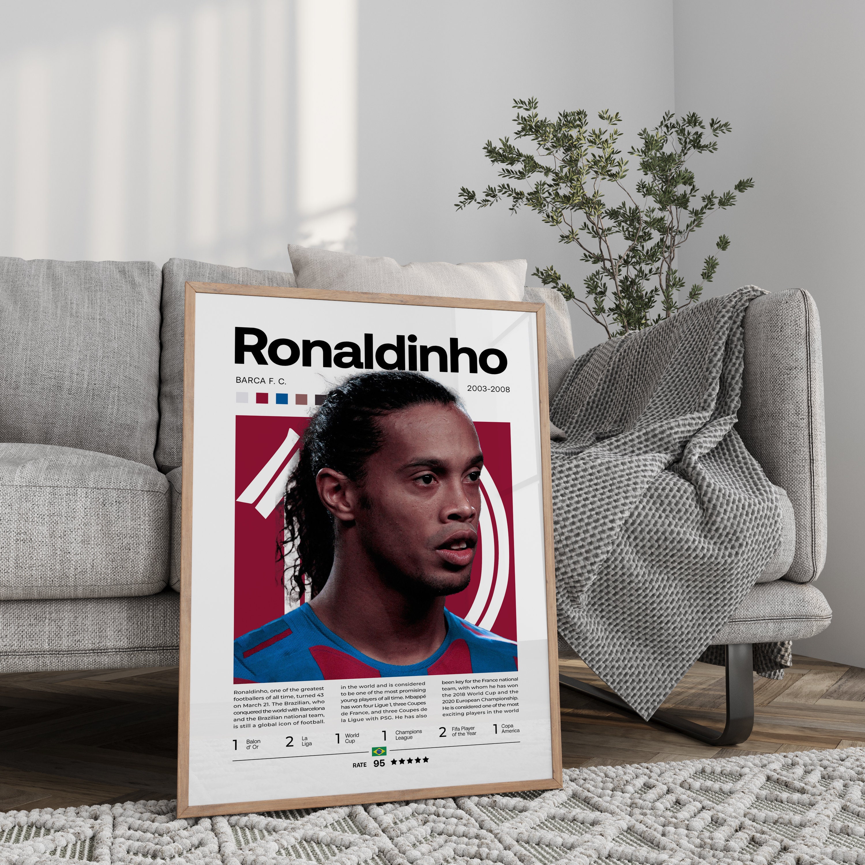 Ronaldinho Poster, Ronaldinho Soccer Poster, Soccer Gifts, Sports ...