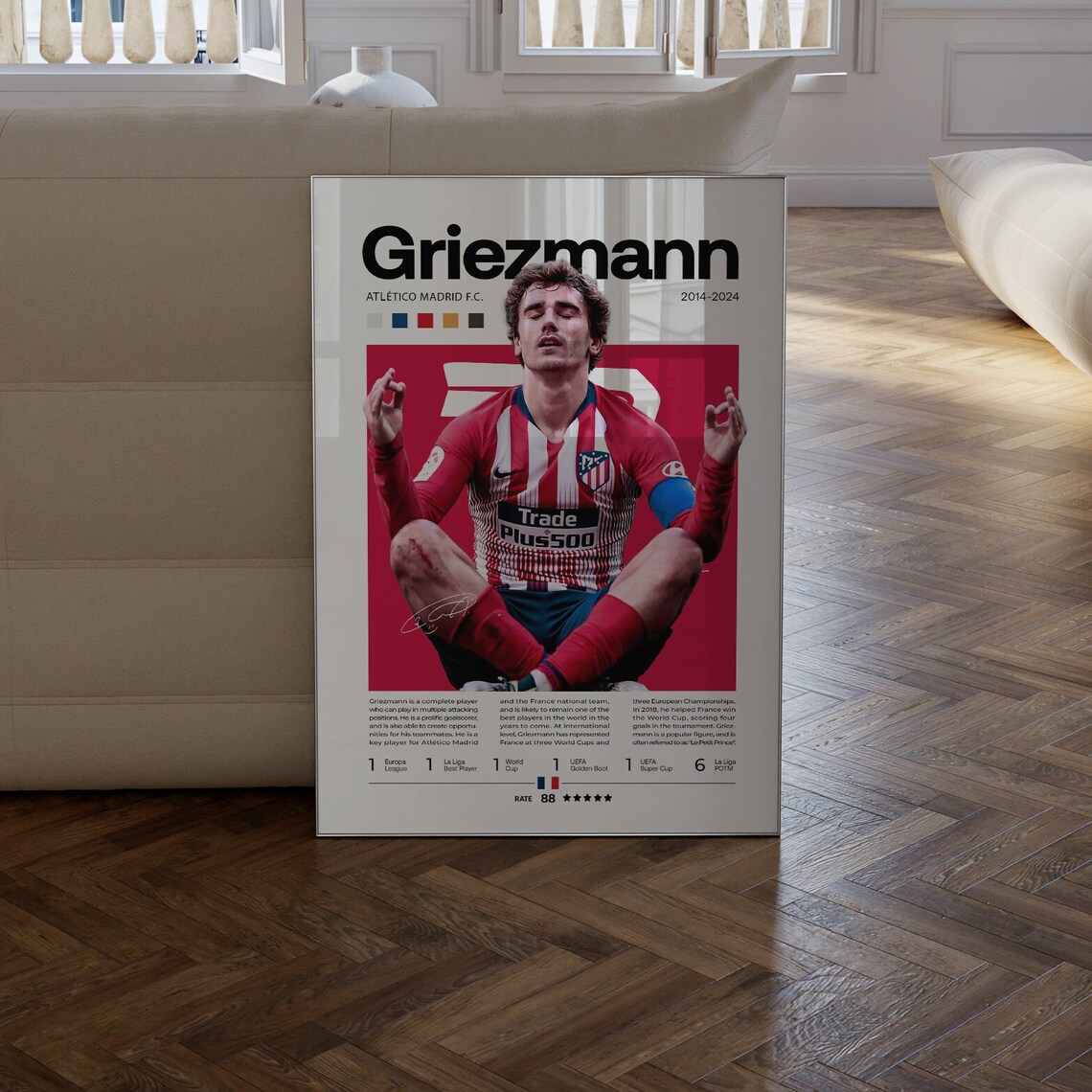 Antoine Griezmann Poster, French Footballer, Soccer Gifts, Sports ...