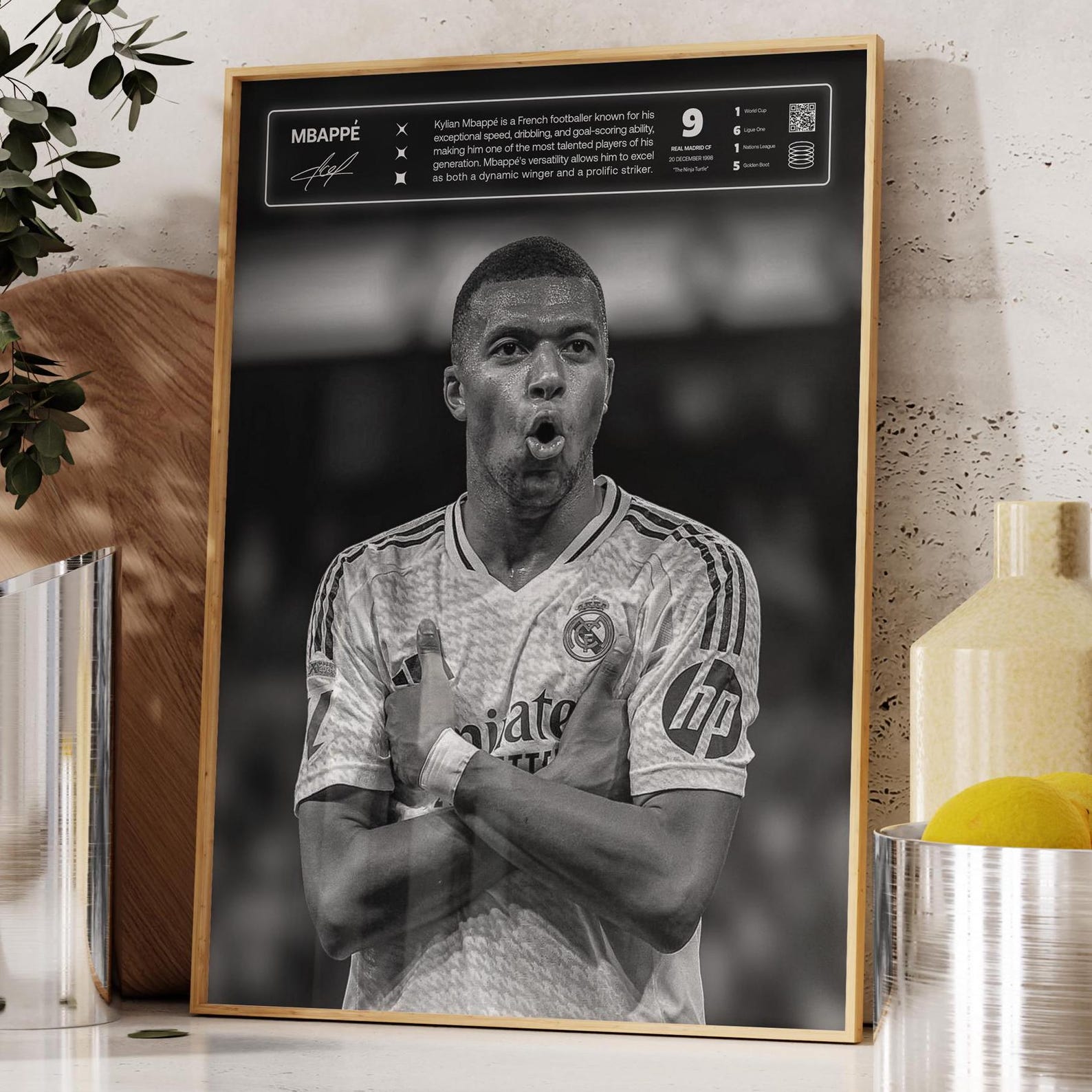 Kylian Mbappé Poster, Mbappe Poster, Soccer Gifts, Sports Poster ...