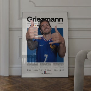Antoine Griezmann Poster, French Footballer, Soccer Gifts, Sports ...