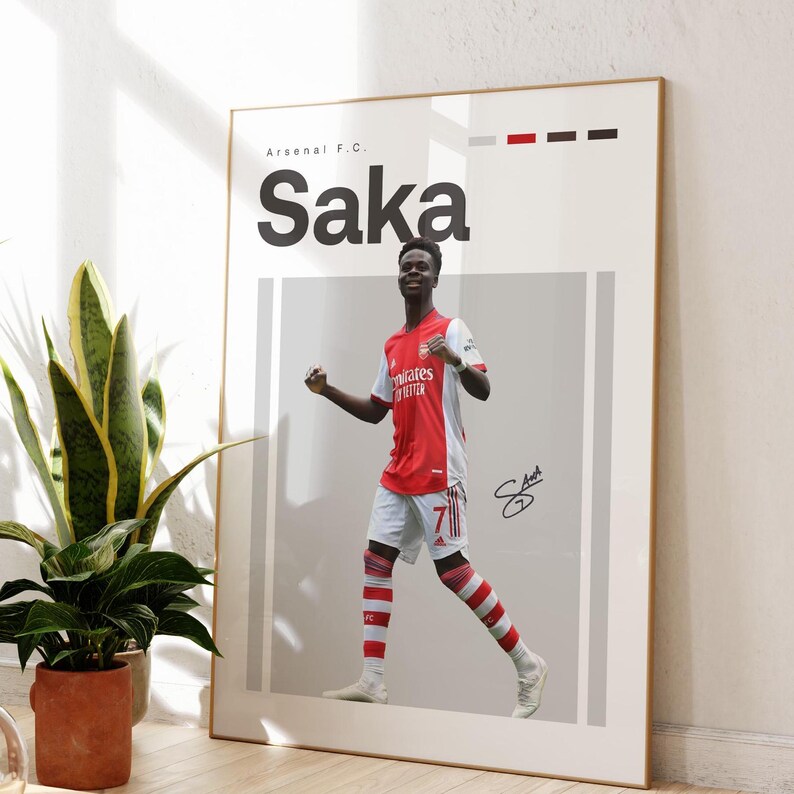 Bukayo Saka Poster, England Soccer, Soccer Gifts, Sports Poster ...