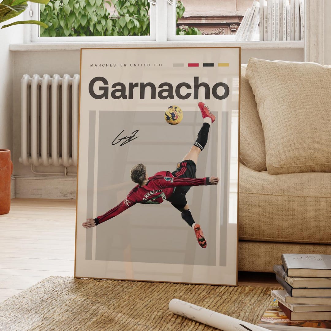 Alejandro Garnacho Poster, Alejandro Garnacho Print, Football Gift ...