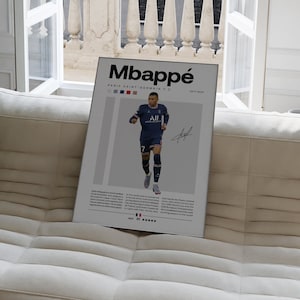 Kylian Mbappé Poster, Mbappe Poster, Soccer Gifts, Sports Poster ...