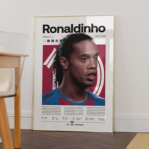 Ronaldinho Poster, Ronaldinho Soccer Poster, Soccer Gifts, Sports ...