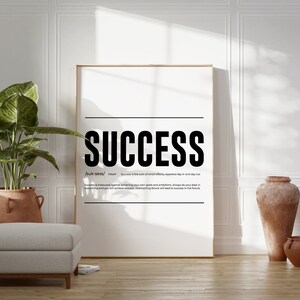 Minimalist Motivation Focus Print Set, Motivational Hard Work Office ...