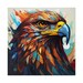Canvas Wall Decor Abstract Hawk Head Stretched Matte Canvas Wall ...