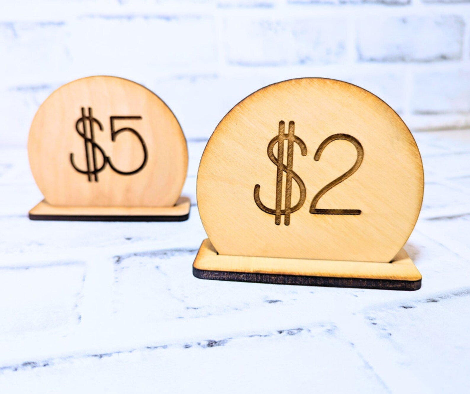 Price Sign Laser Cut File, Half Round Sign With Base SVG, Price Tag ...