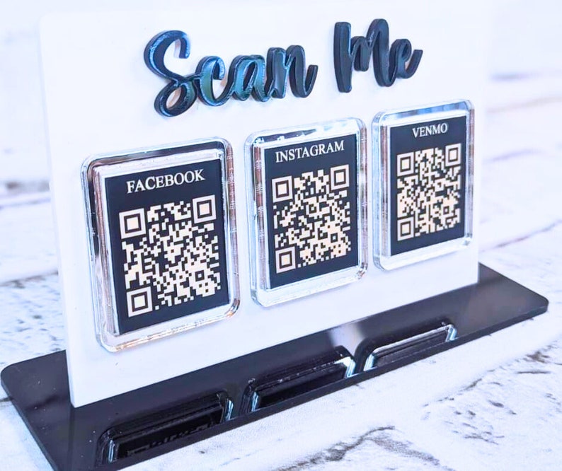 QR Code Sign Svg | Social Media Sign Svg | 1 to 3 QR Code Sign Svg ...