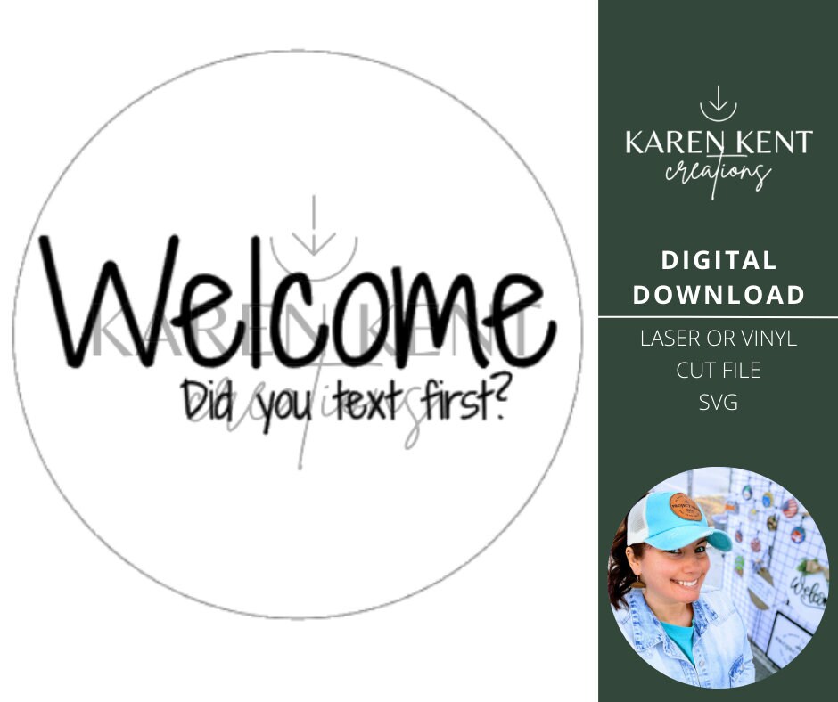 Funny Door Hanger Front Door Sign SVG Round Sign SVG Door Sign SVG ...