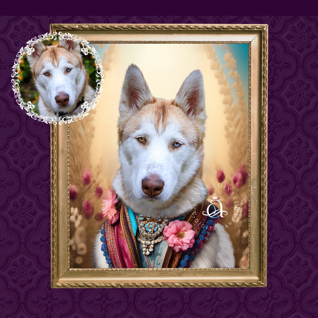 Custom Kitten Portrait, Princess Cat Portrait, Pet Portraits on Canvas ...