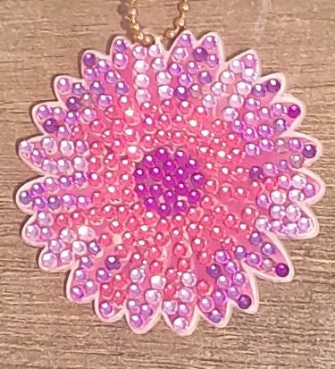 Flower Diamond Art Keyrings - Etsy