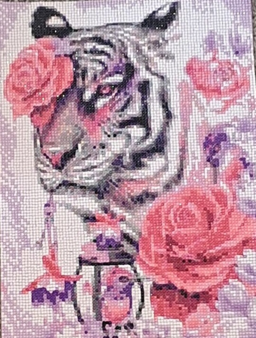 COMPLETED White Tiger Diamond Painting - Etsy