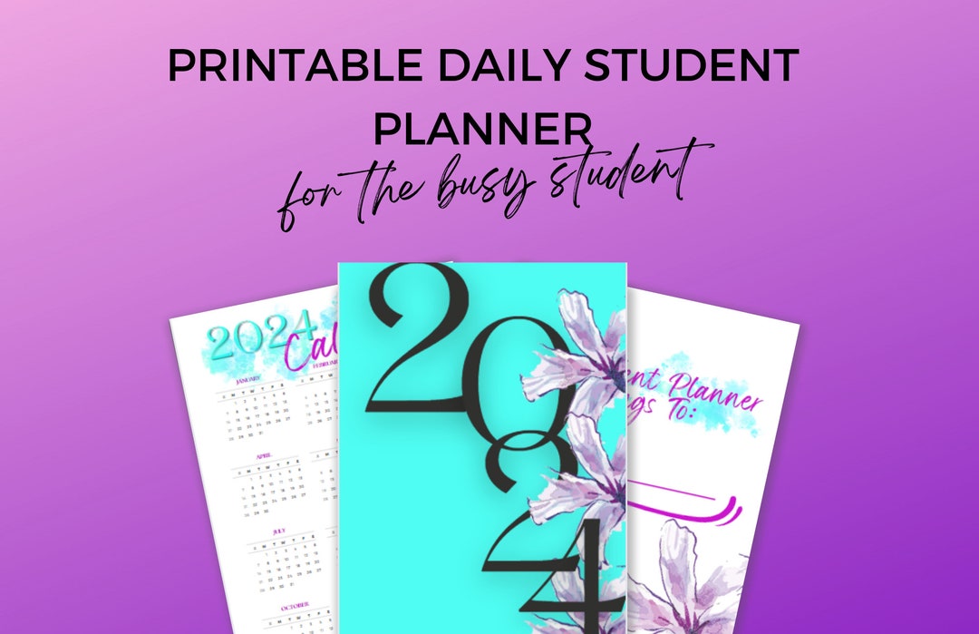 UNDATED PRINTABLE DAILY Student Planner School Planner Daily Planner ...