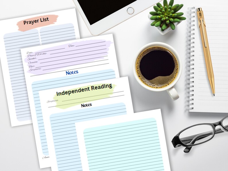 PRINTABLE SERMON NOTES, Church Service Notes, Prayer List, Ministry ...