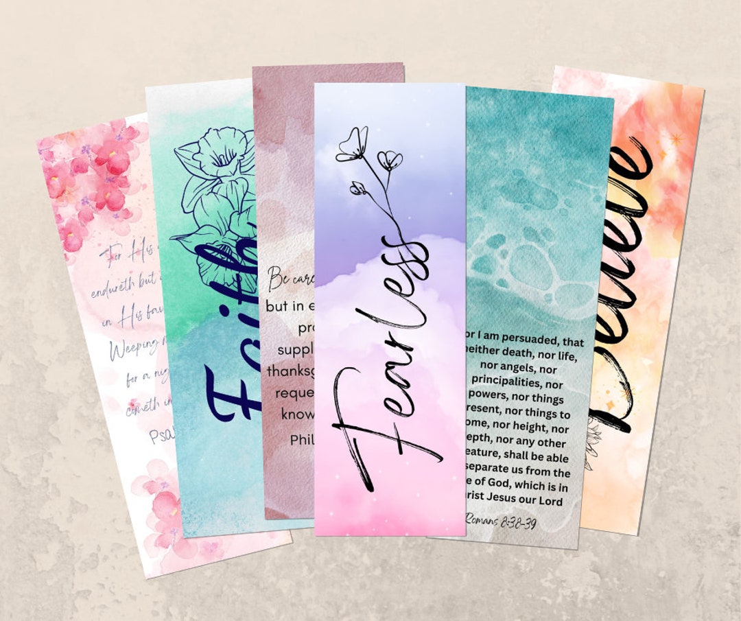INSPIRATIONAL PASTEL BOOKMARKS, Printable - Etsy