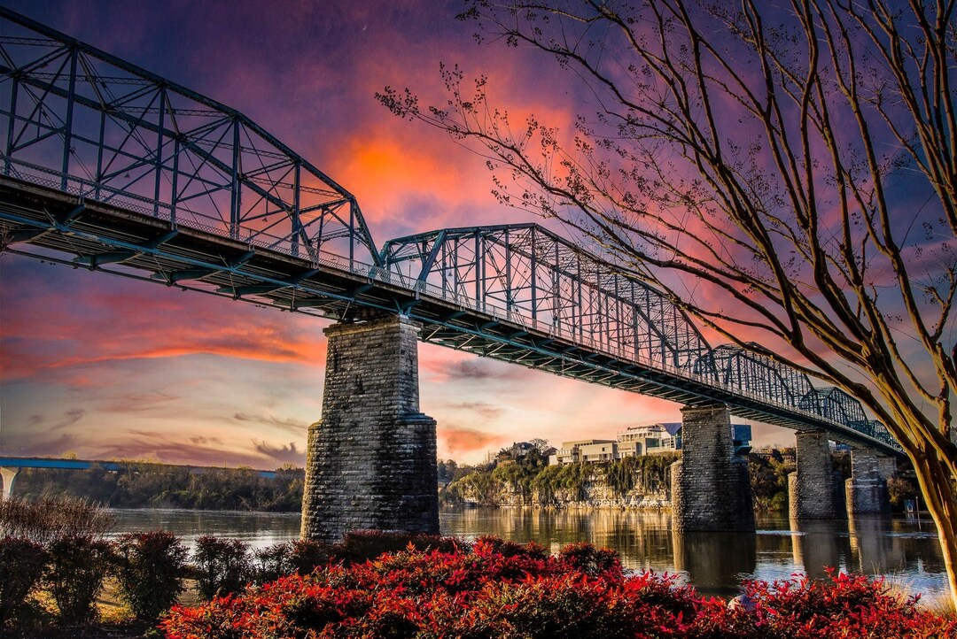 Chattanooga's Walnut Street Bridge at Sunrise Digital Download ...