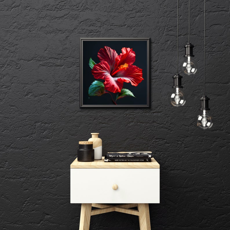Flower Digital Art Print, AI Generated, Wall Art, AI Art, Digital ...
