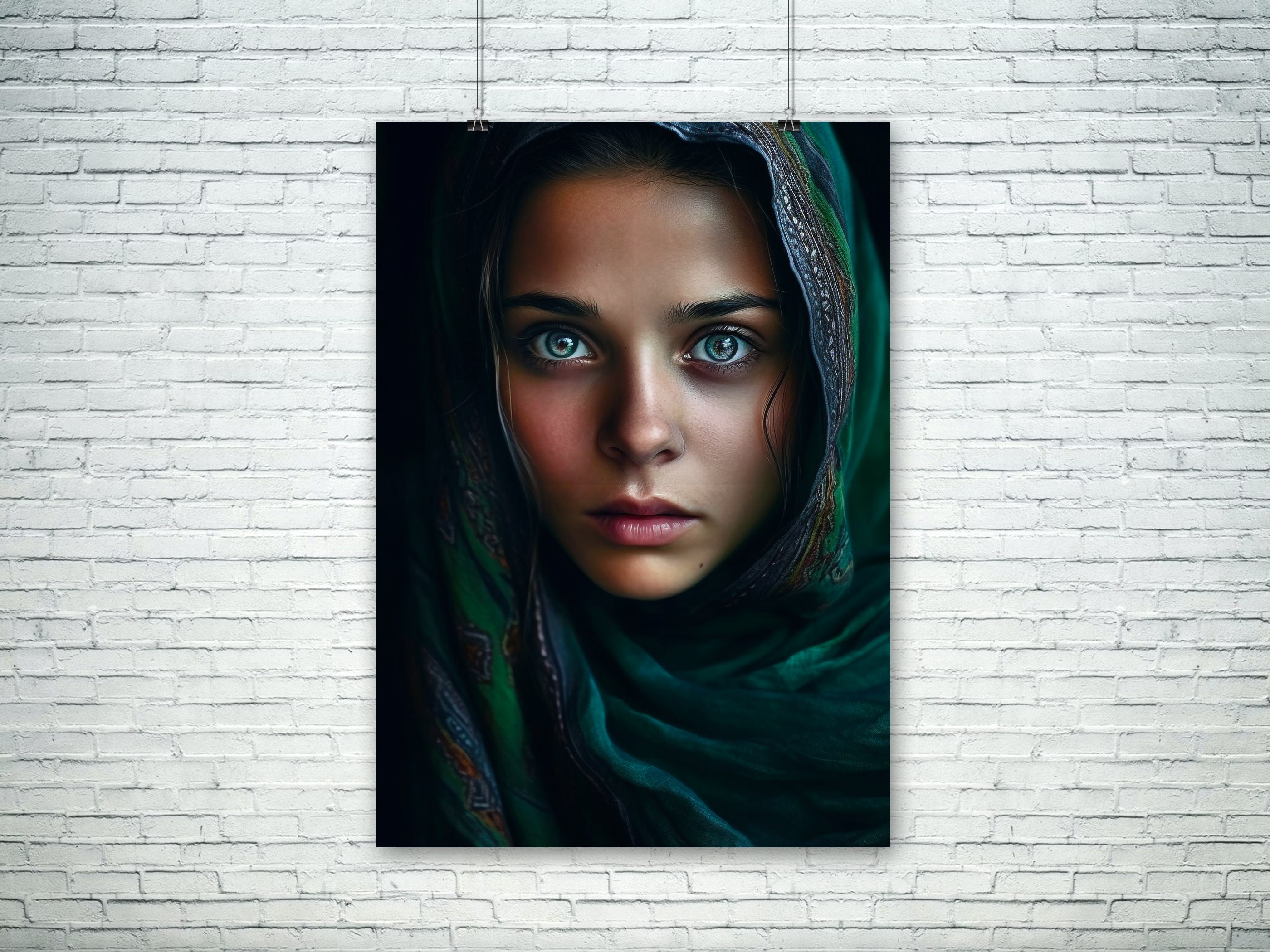 Woman Portrait, Digital Art Print, AI Generated, Wall Art, AI Art ...